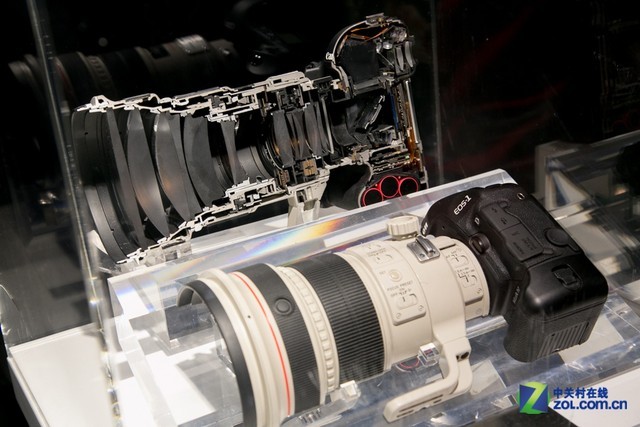 难得一见 佳能EOS M与600mm镜头剖面图_佳能 EOS M套机（EF-M 18-55mm）_数码影像新闻-中关村在线